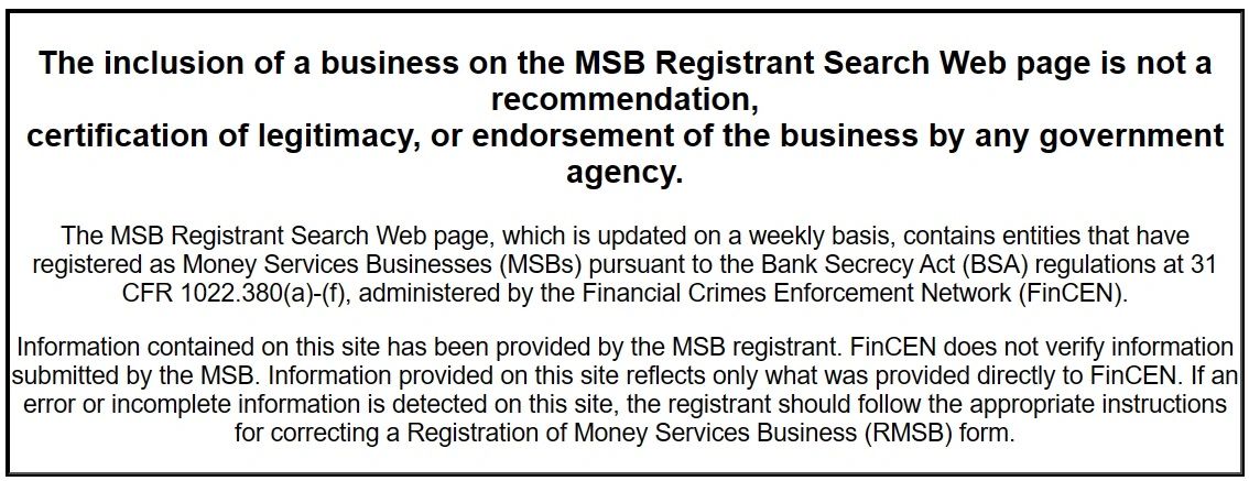 FinCEN's MSB "License" Isn't a License to Operate an MSB